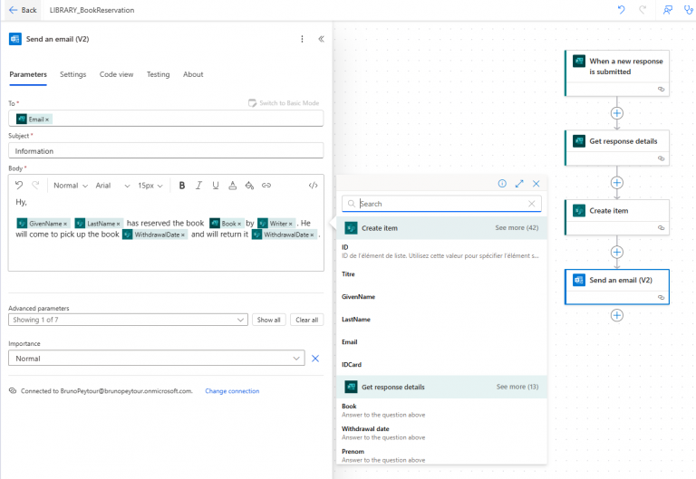 Processing an MS Form with PowerAutomate – Bruno Peytour
