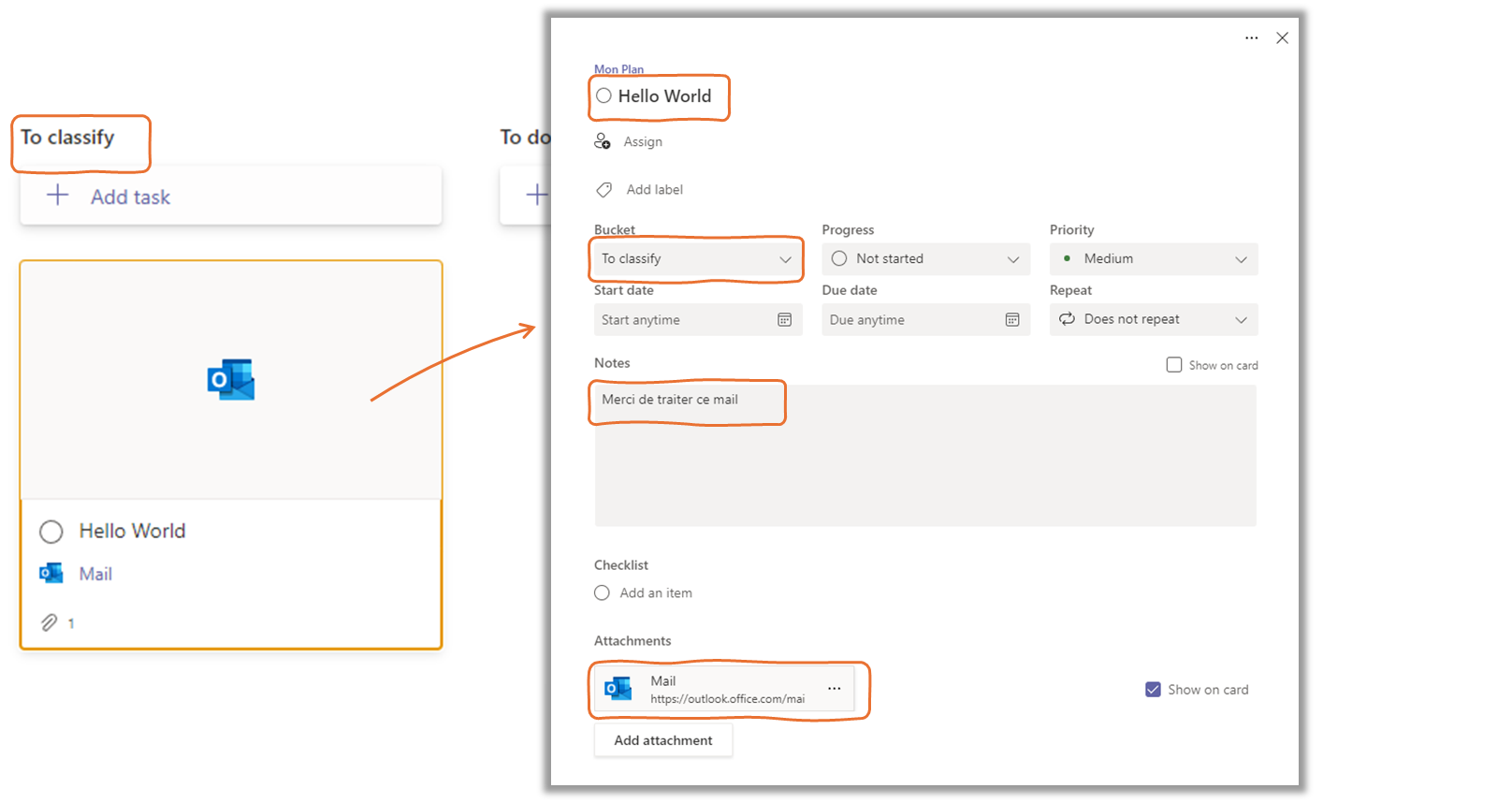 Outlook / Create a task in Planner – Bruno Peytour